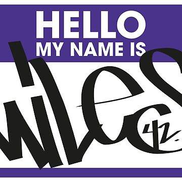 "Hello, My Name Is Miles" Sticker for Sale by DeafblindDesign | Redbubble