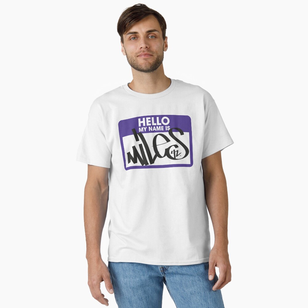 "Hello, My Name Is Miles" Sticker for Sale by DeafblindDesign | Redbubble