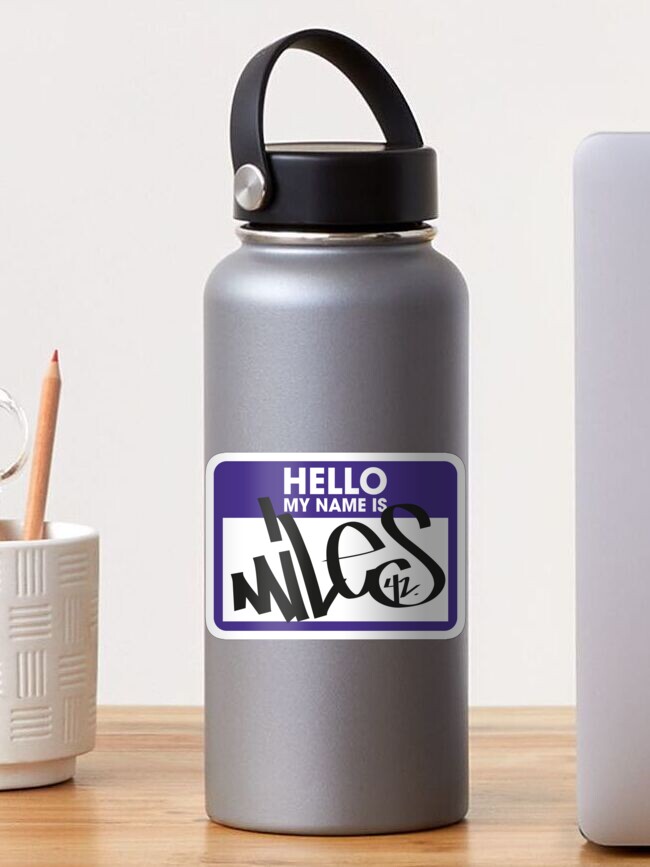 "Hello, My Name Is Miles" Sticker for Sale by DeafblindDesign | Redbubble