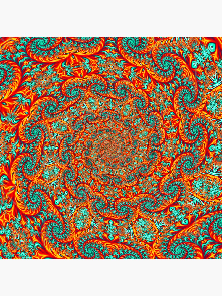 "Abstract Orange & Teal Beautiful Vortex" Sticker for Sale by SXW ...