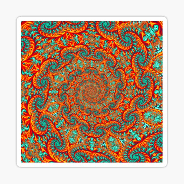 "Abstract Orange & Teal Beautiful Vortex" Sticker for Sale by SXW ...