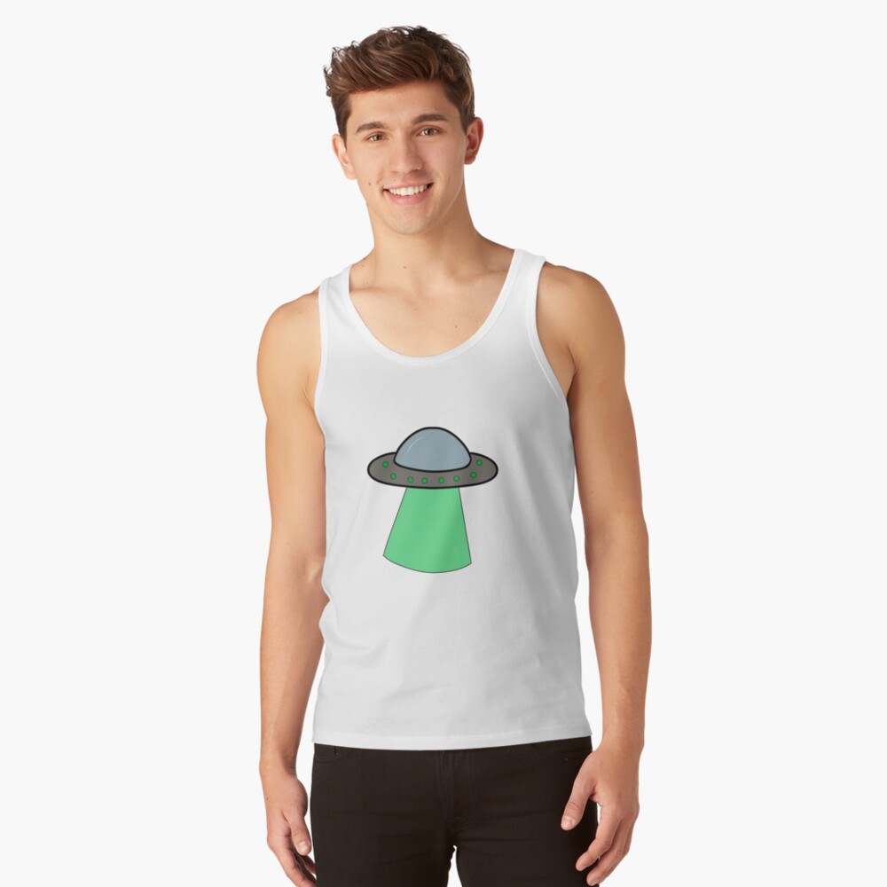 "Cartoon UFO with Green Beam" Sticker for Sale by MNRShop1 | Redbubble