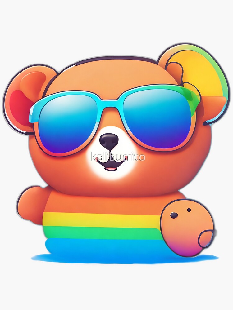 "Rainbow Bear" Sticker for Sale by kaliburrito | Redbubble