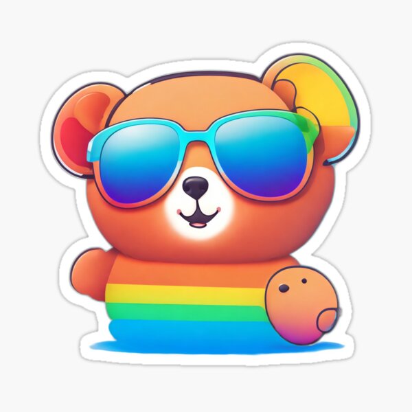 "Rainbow Bear" Sticker for Sale by kaliburrito | Redbubble