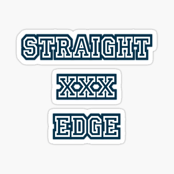 "STRAIGHT XXX EDGE " Sticker for Sale by Oper8or | Redbubble