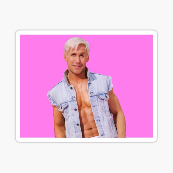 "Ryan Gosling Ken Life Size" Sticker for Sale by Brownpants | Redbubble