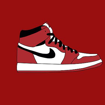 " Jordan 1 retro red" Sticker for Sale by Lilz18 | Redbubble