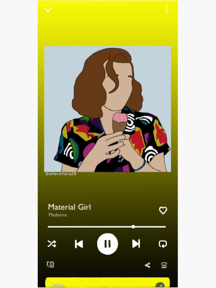 "Material Girl - Eleven Stranger Things" Sticker for Sale by ...