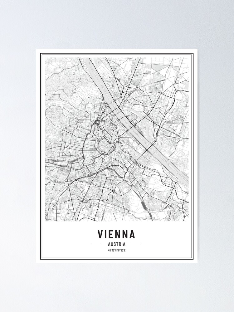 "Austria , Vienna City Map" Poster for Sale by map-outfit | Redbubble