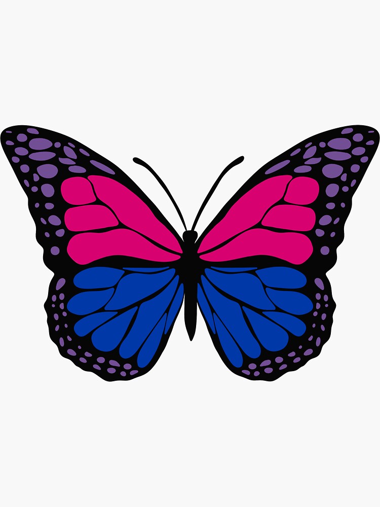 "Bisexual Butterfly" Sticker for Sale by chloe-aston | Redbubble
