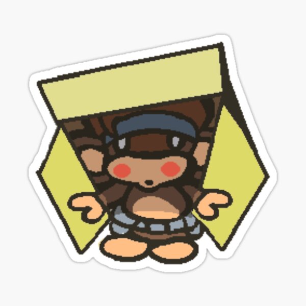"Monkey Gear Solid Banana Eater " Sticker for Sale by pandestore ...