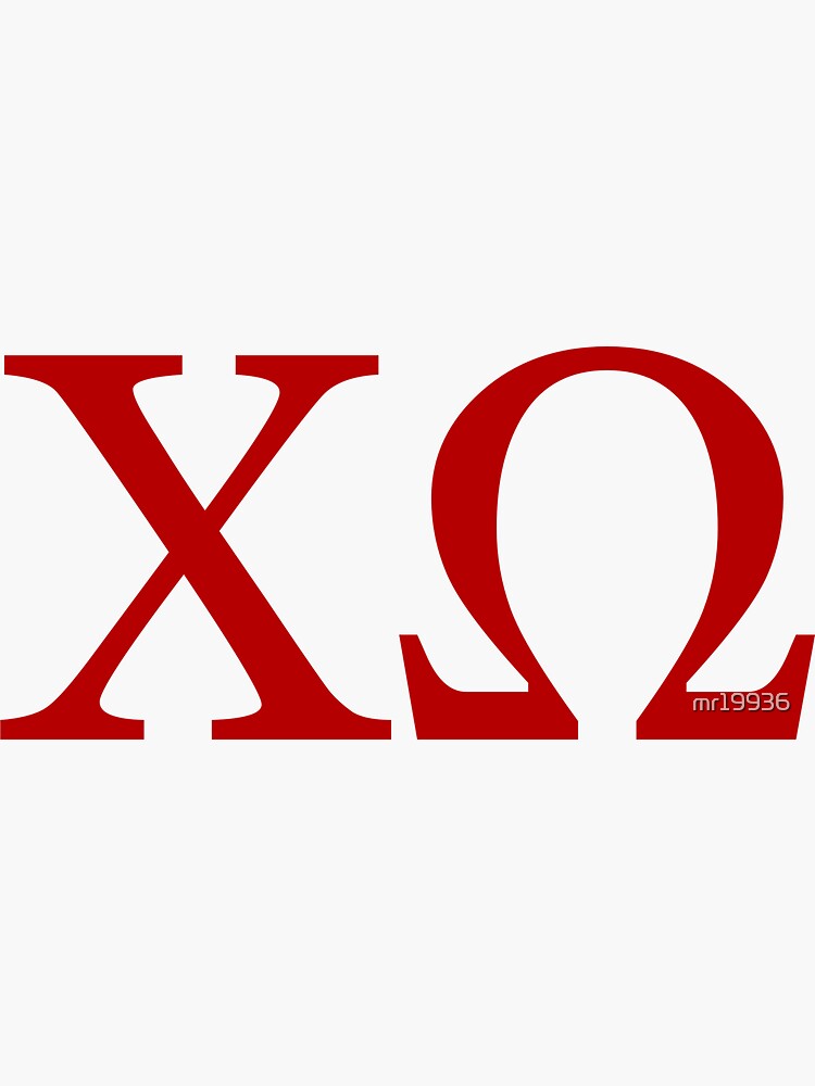 "Chi Omega Letters" Sticker for Sale by mr19936 | Redbubble