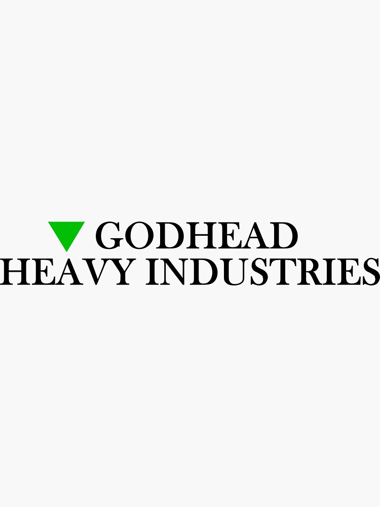 "Godhead Heavy Industries" Sticker for Sale by JohnBud | Redbubble