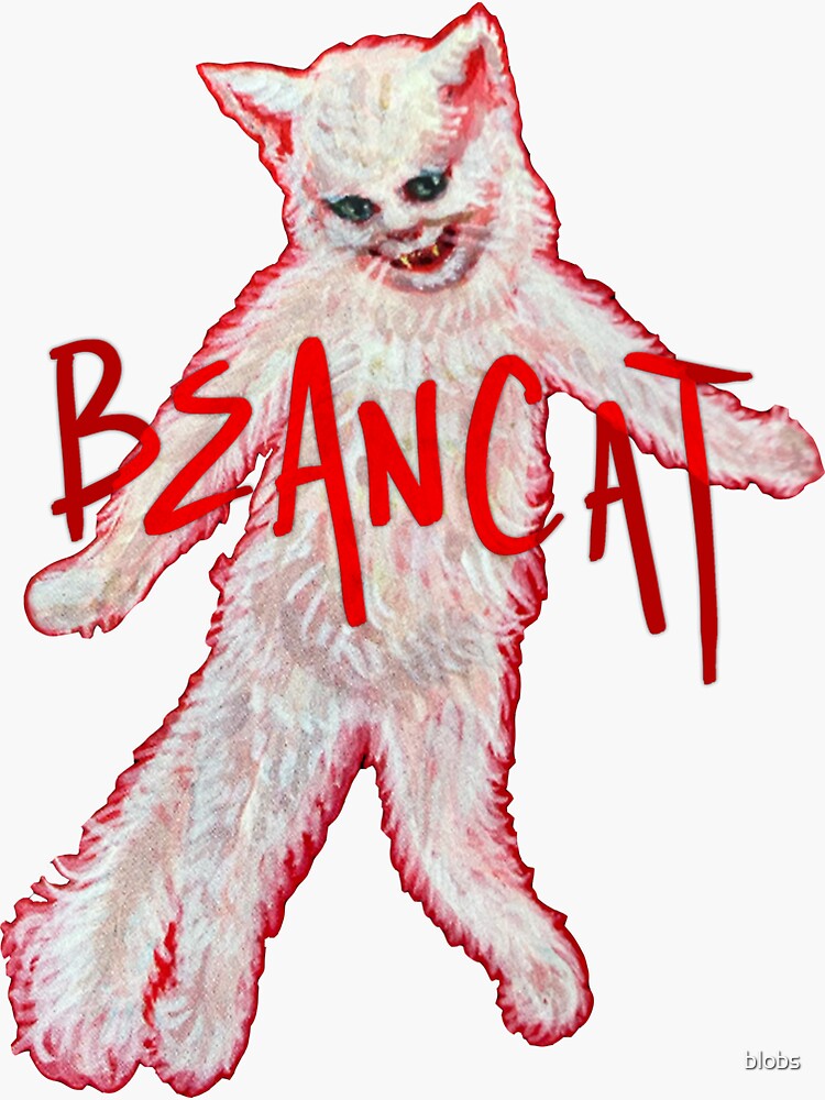 "BEAN CAT" Sticker for Sale by blobs | Redbubble