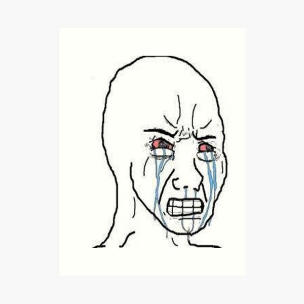 "Wojak Feels Guy Meme" Art Print for Sale by Viscosiity | Redbubble