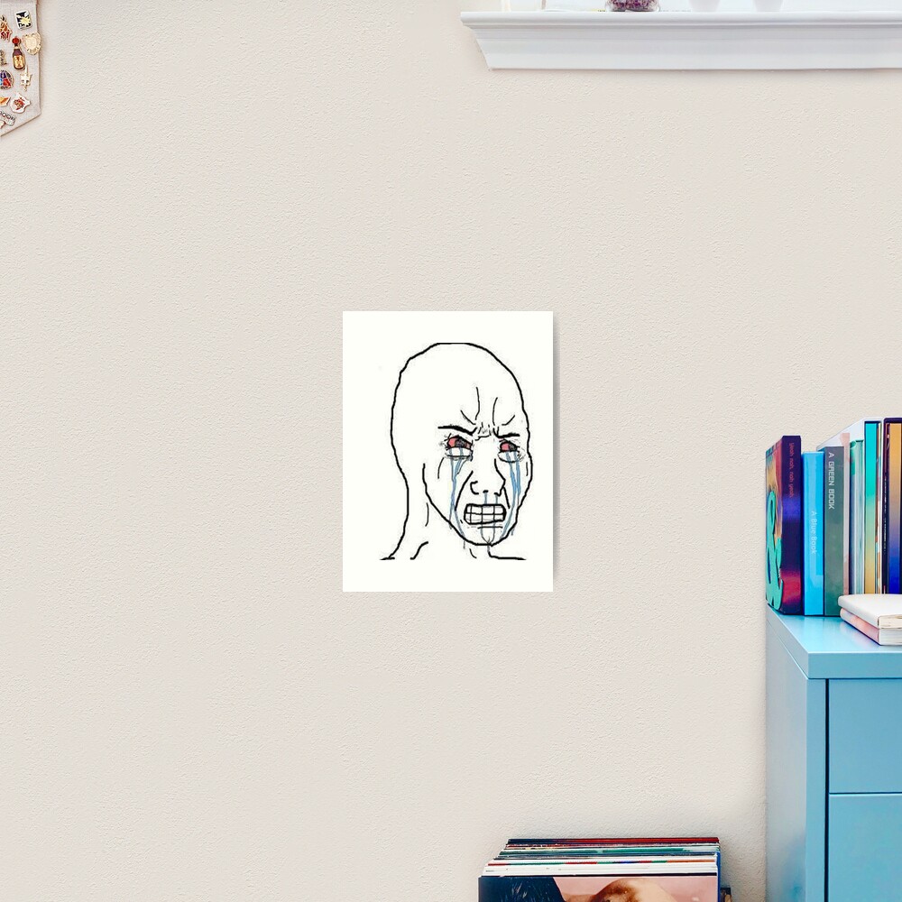 "Wojak Feels Guy Meme" Art Print for Sale by Viscosiity | Redbubble