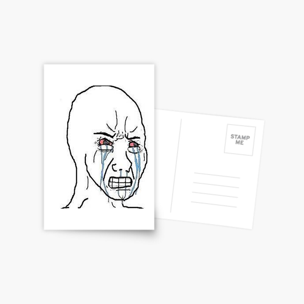 "Wojak Feels Guy Meme" Postcard for Sale by Viscosiity | Redbubble