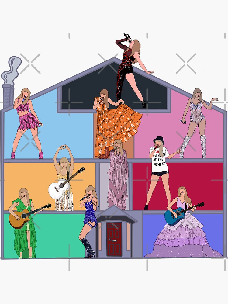 "Eras Tour Lover House" Sticker for Sale by Drmelliebean | Redbubble