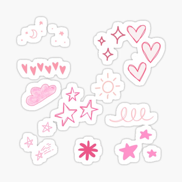 "Pink Doodles" Sticker for Sale by emmapatton | Redbubble