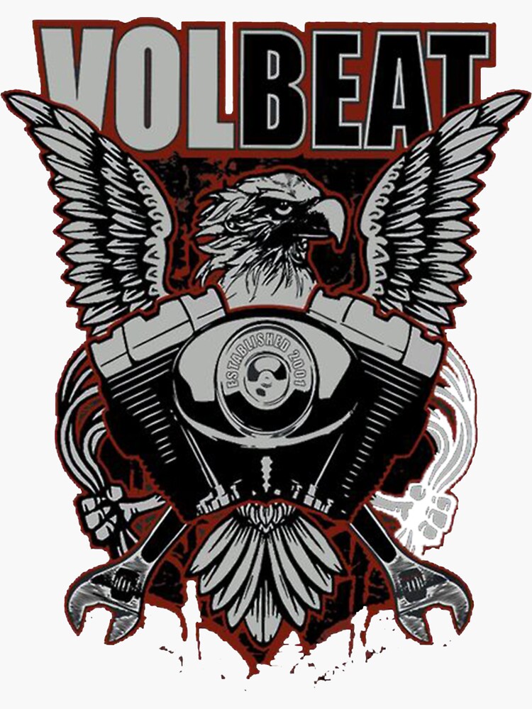 "Volbeat Danish rock logo" Sticker for Sale by JemmyTT | Redbubble