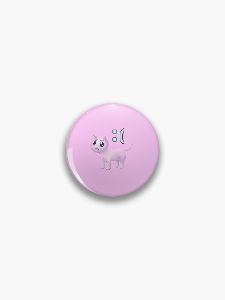 "needy streamer overload emoji cat :(" Pin for Sale by awkna | Redbubble