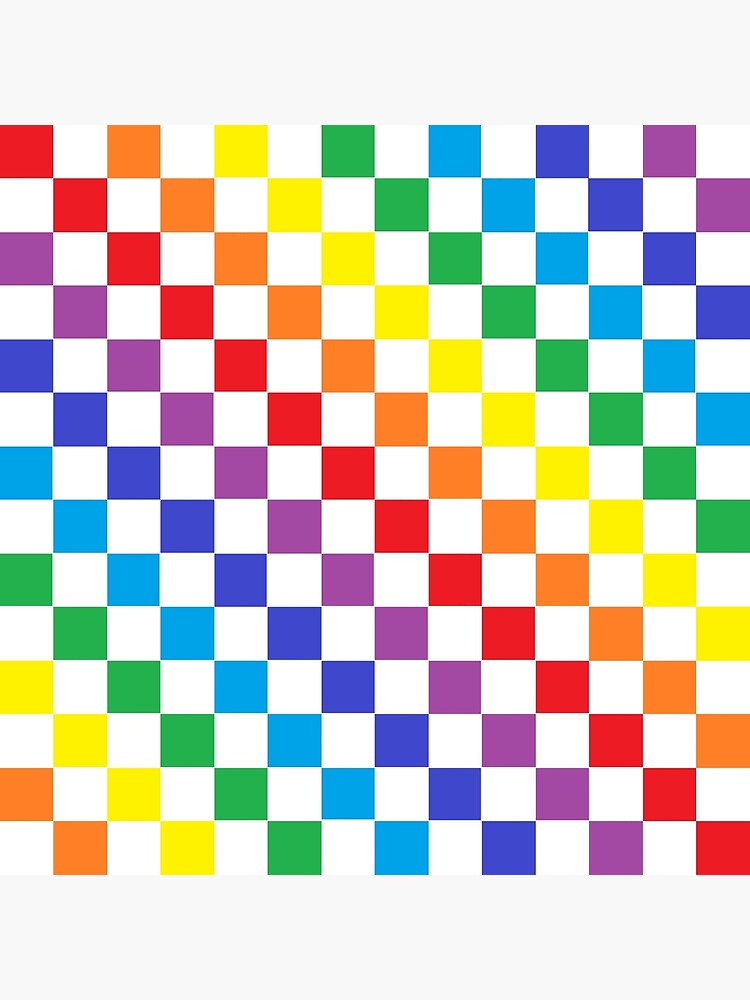 "Checkered Rainbow " Art Board Print for Sale by lornakay | Redbubble