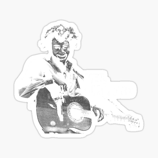 "White and Black Neil Distressed Art Diamonds American Singer" Sticker ...