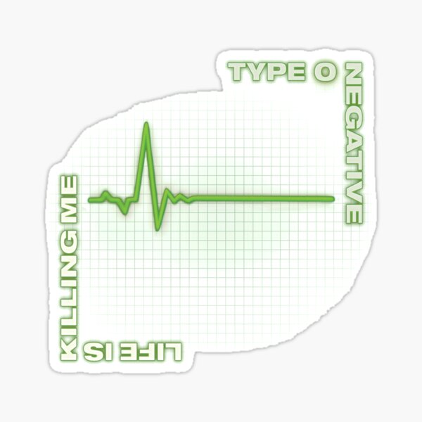 "Type O Negative" Sticker for Sale by Vale De La Coste | Redbubble