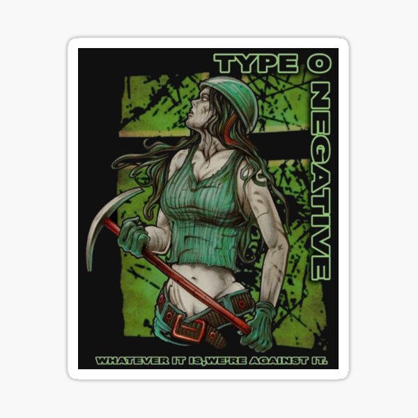 "Type O Negative" Sticker for Sale by Vale De La Coste | Redbubble