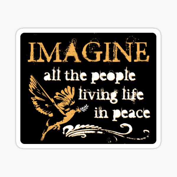 "Imagine" Sticker for Sale by windrose | Redbubble