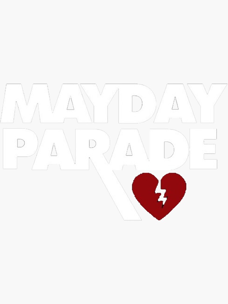 "white mayday parade logo" Sticker for Sale by baineswhites | Redbubble