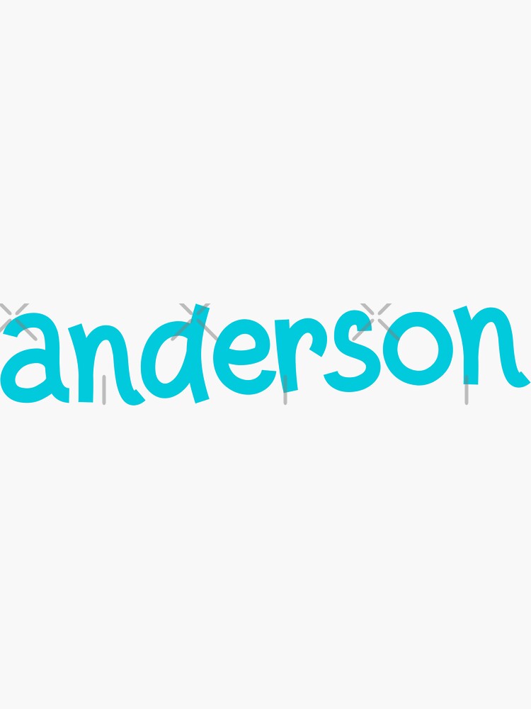 "Anderson, Funny Cool Best color art" Sticker for Sale by artdragongift ...