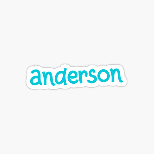 "Anderson, Funny Cool Best color art" Sticker for Sale by artdragongift ...