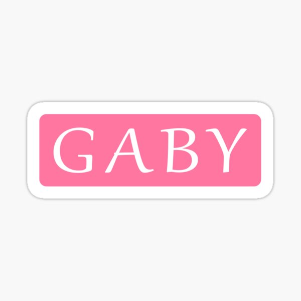 "Gaby Name" Sticker for Sale by jeallan | Redbubble