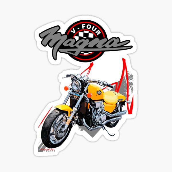 "Yellow Magna 750 VF" Sticker for Sale by Evomotoarte | Redbubble