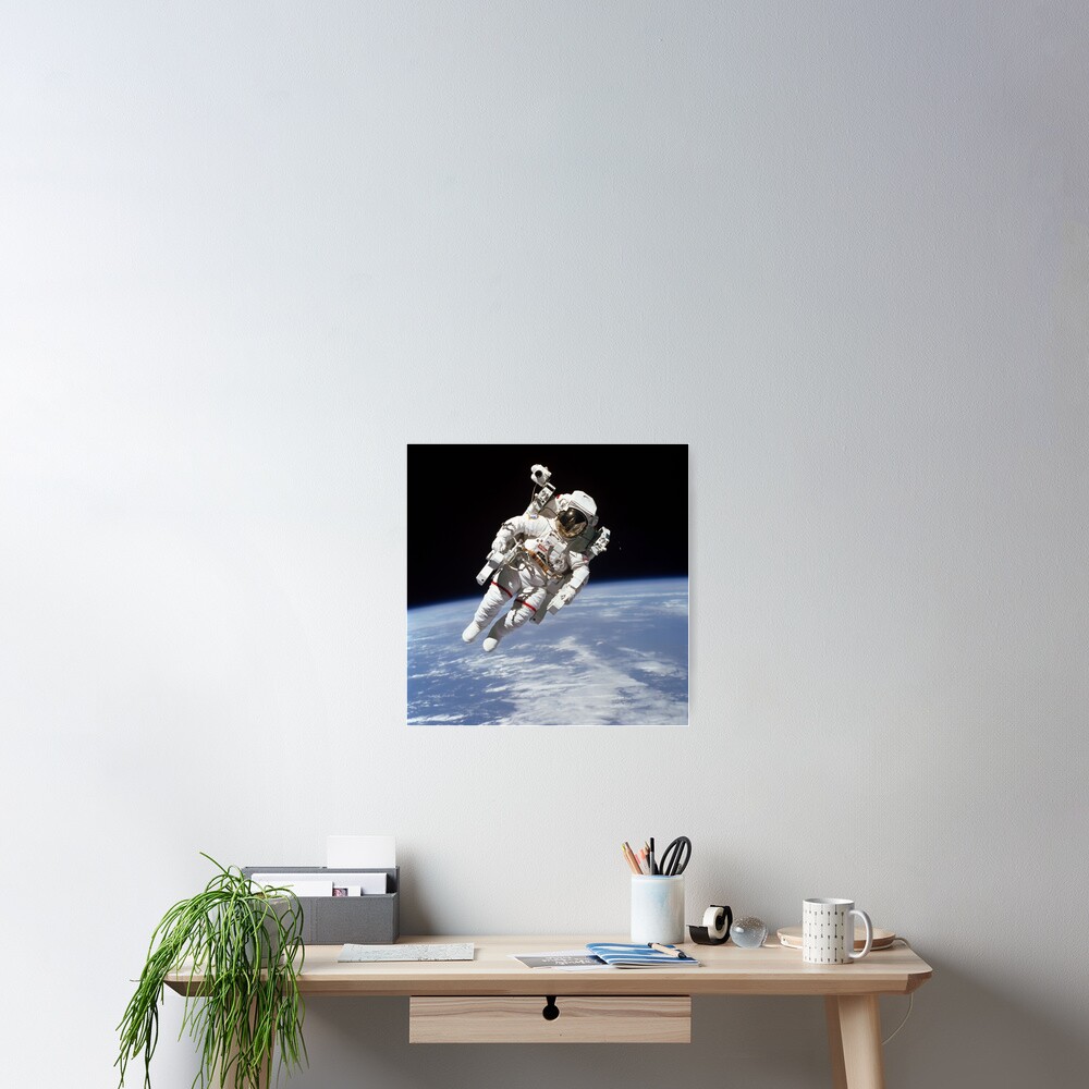 "Astronaut Bruce McCandless on First-ever Untethered Spacewalk" Poster ...