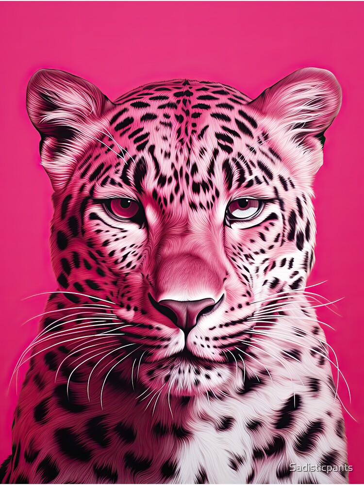 "pink leopard" Sticker for Sale by Sadisticpants | Redbubble