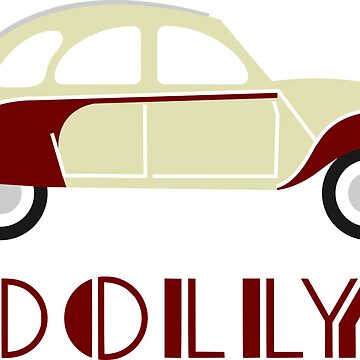 "Citroën 2CV Dolly Yellow Rialto and Red Delage" Sticker by Panda 95 ...