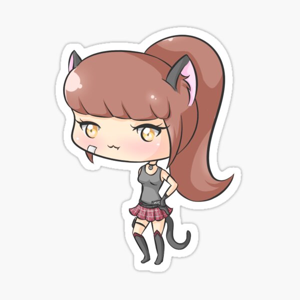 "Chibi Kat" Sticker for Sale by GimmeHug | Redbubble