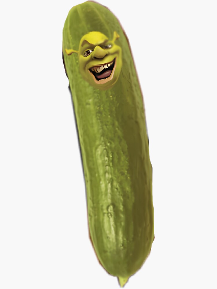 "Shrek Cucumber Funny Meme" Sticker for Sale by Martino Gilberti ...