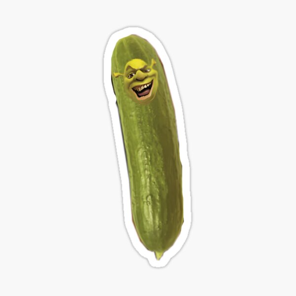"Shrek Cucumber Funny Meme" Sticker for Sale by Martino Gilberti ...