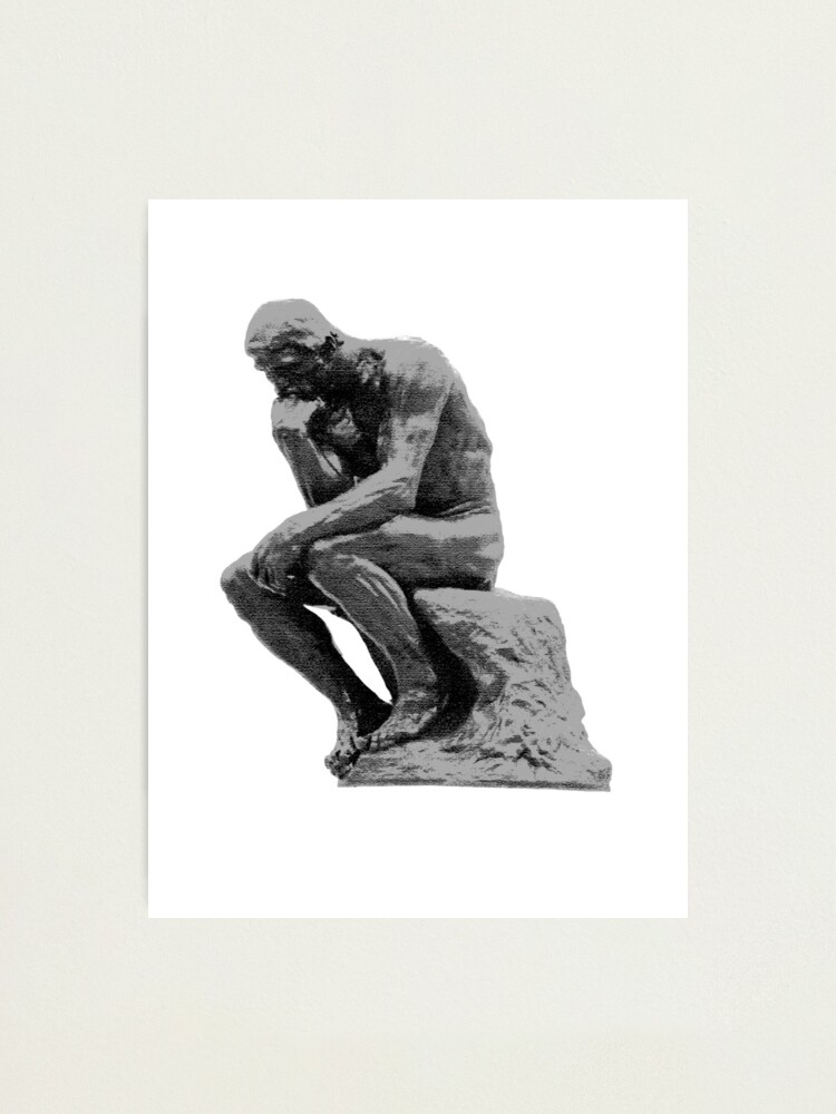 The Thinker and the Thought Print Giclée Prints Art & Collectibles etna ...