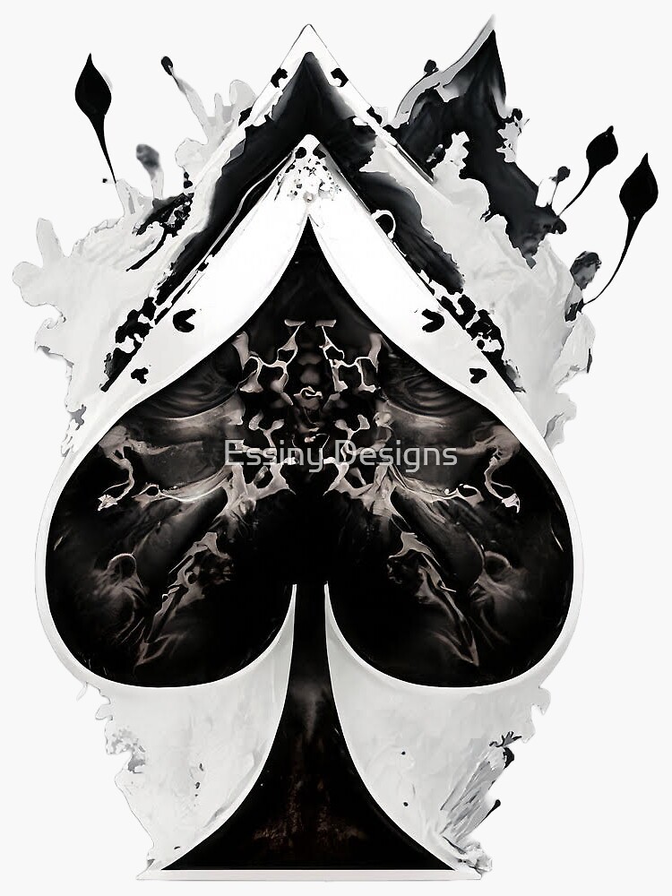 "Ace of Spades" Sticker for Sale by Essiny Designs | Redbubble