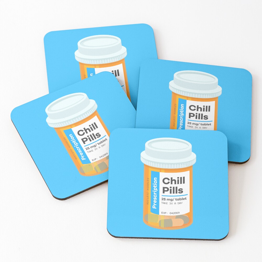 "Chill Pills " Sticker for Sale by nucleicnoodles | Redbubble