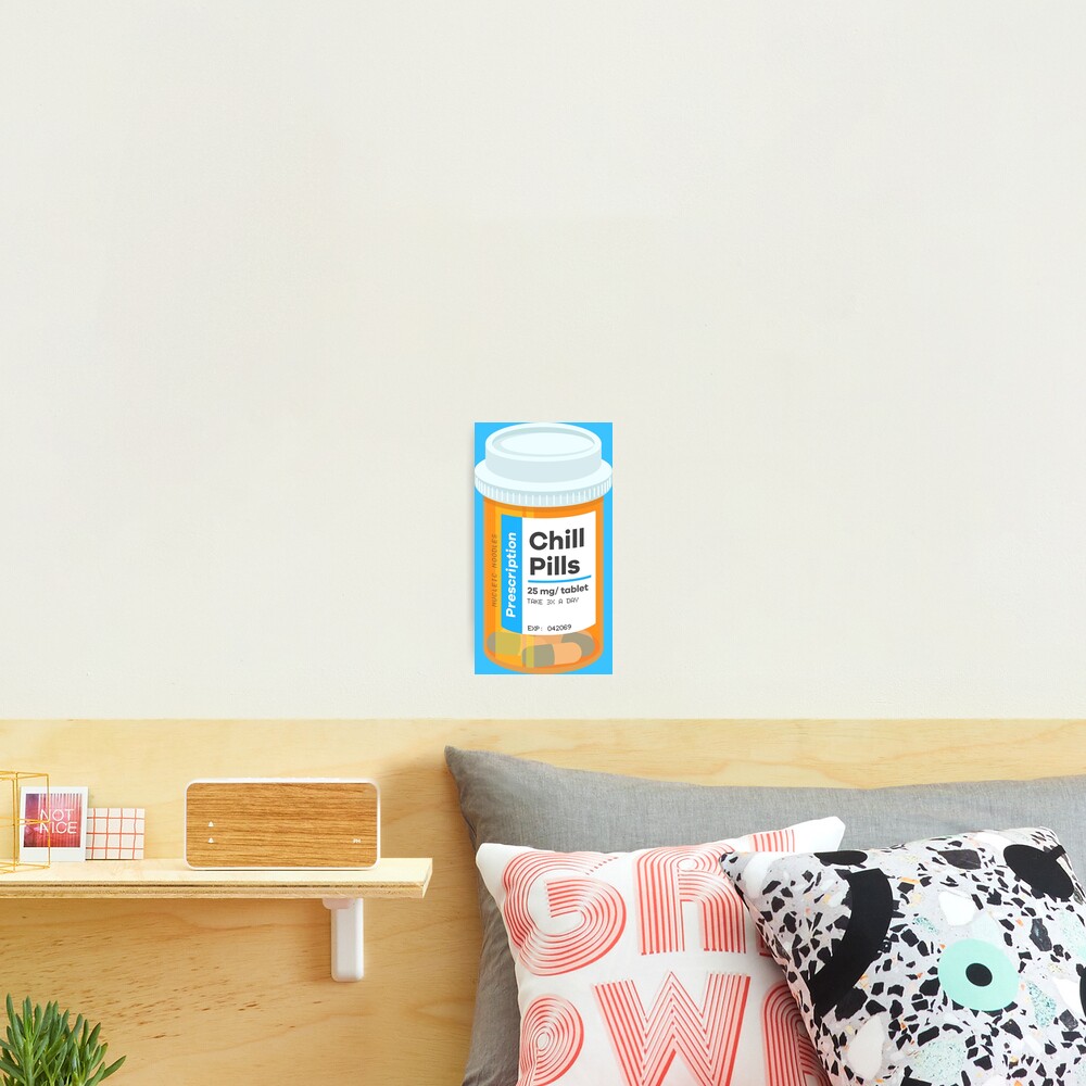 "Chill Pills " Sticker for Sale by nucleicnoodles | Redbubble