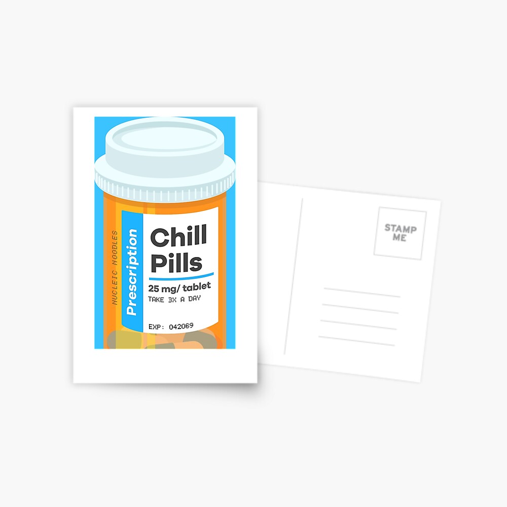 "Chill Pills " Sticker for Sale by nucleicnoodles | Redbubble