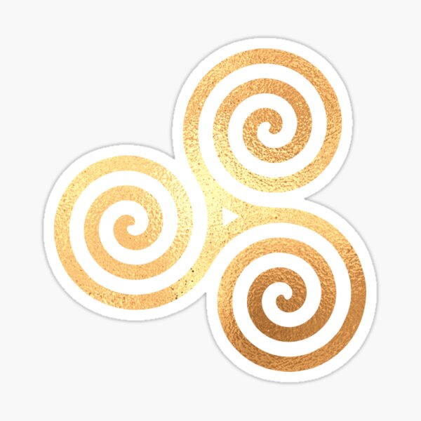 "Ancient Symbols: "Timeless Whirl: Embrace the Triad's Magic"" Sticker ...