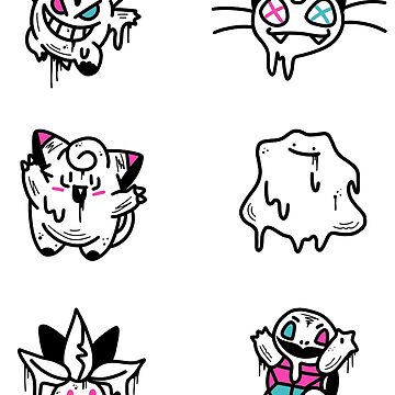 "Punk Monsters version 2" Sticker for Sale by ScarletVault | Redbubble