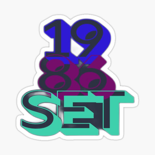 "1986" Sticker for Sale by Misael Valentin | Redbubble