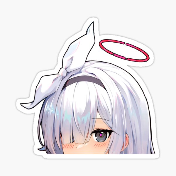 "plana blue archive Sticker peeker Blue Archive Game Waifu Decals Blue ...